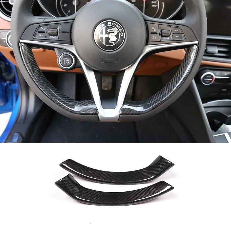 Рулевое колесо карбон Alfa Romeo Stelvio Giulia Style 4
