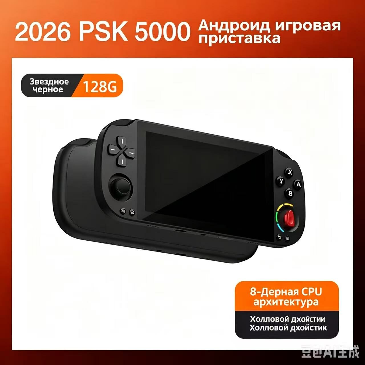 Портативная консоль PSK5000, 5" FHD-экран, процессор Helio G85,128GB, BLACK
