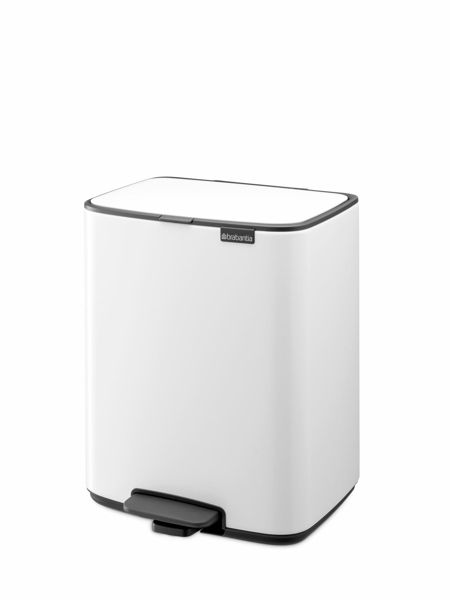 Бак мусорный Brabantia "Bo Pedal Bin" с педалью белый 12л 236907