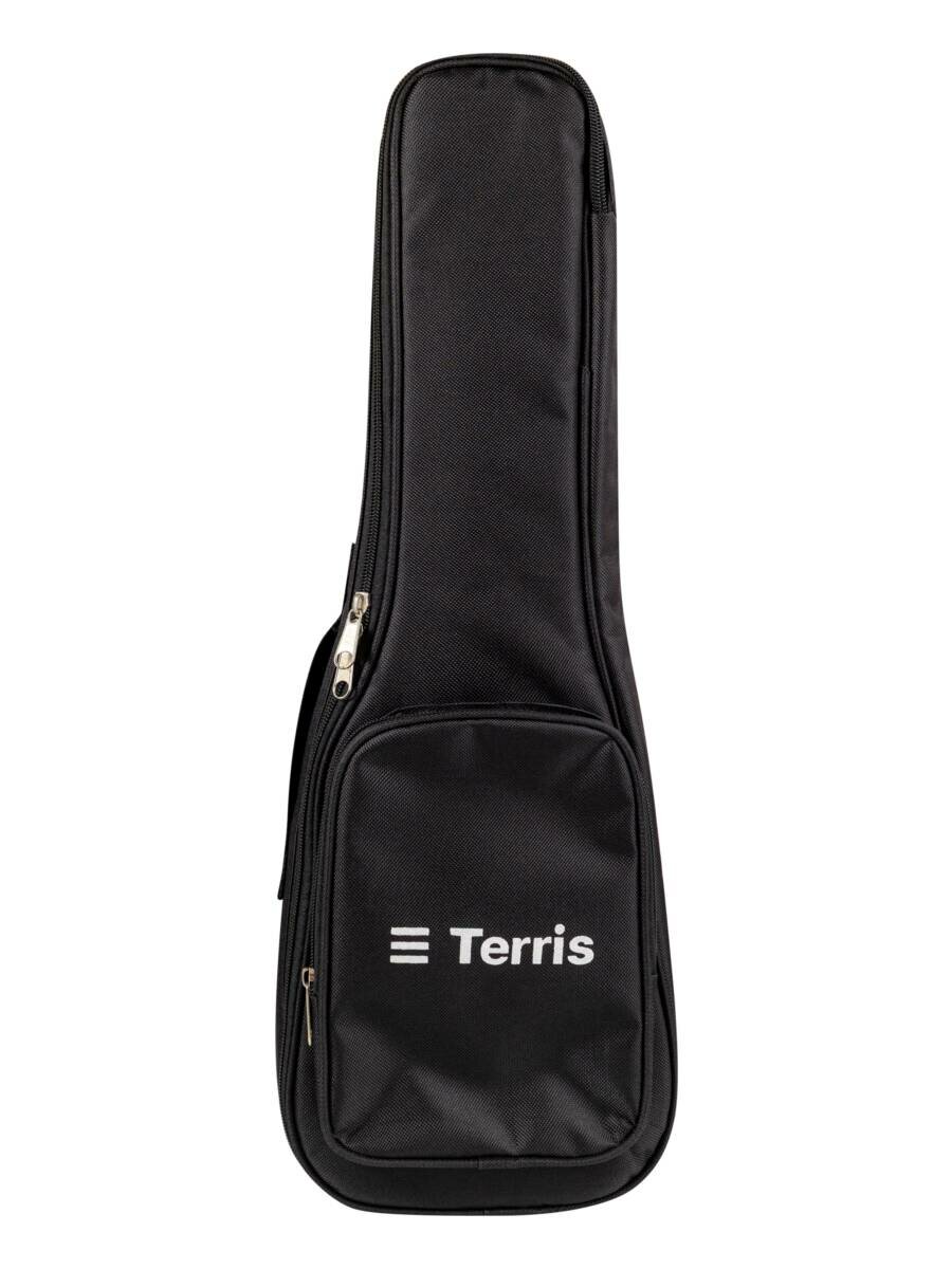 TERRIS UBS-10-BK - чехол для укулеле сопрано, 8мм утепления, цвет черный