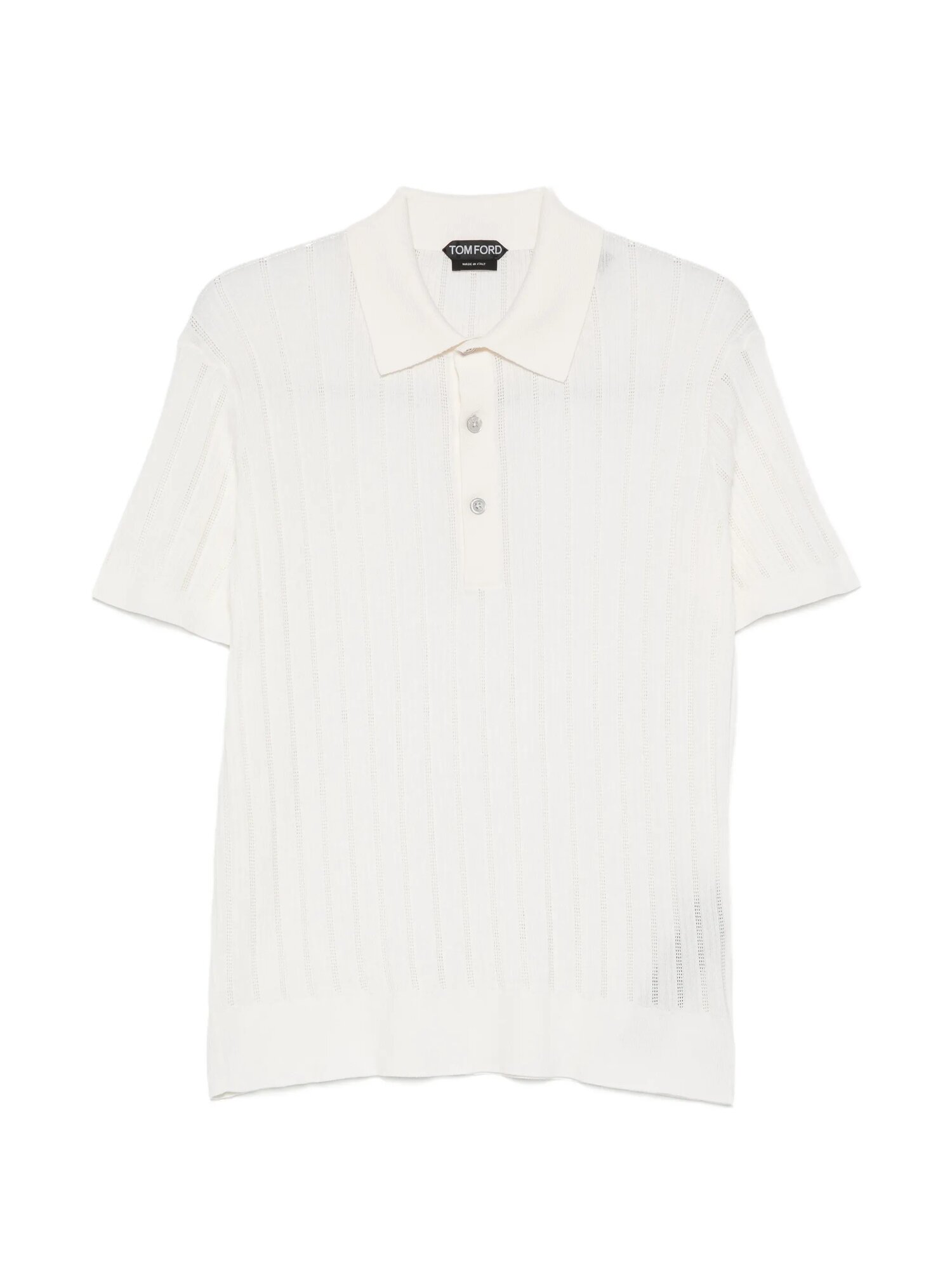 Рубашка Ribbed-knit short-sleeve polo shirt