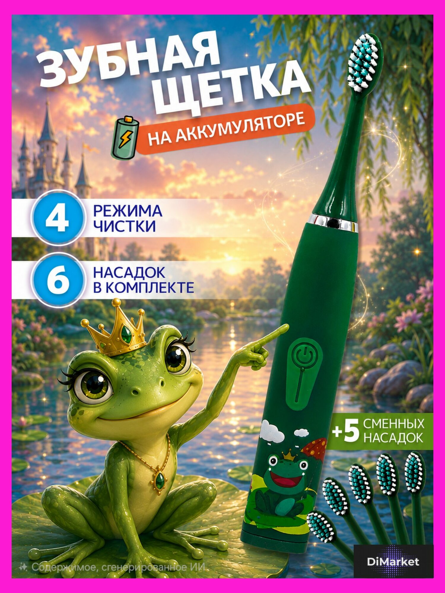 Электрическая зубная щетка для детей
