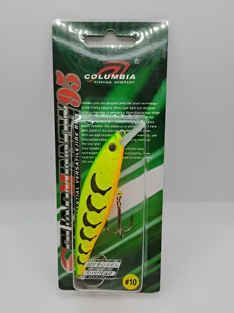 Воблер минноу Columbia SquadMinnow 95SP: 95мм, 14г, нейтральный воблер на хищника, заглубление 0,8-1,5м