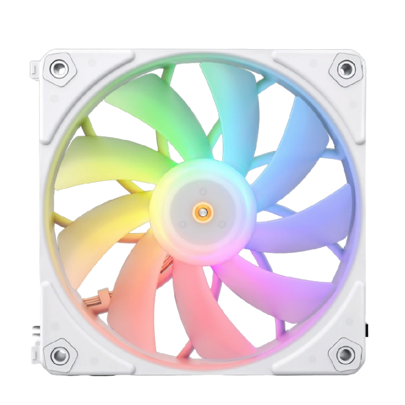 Кулер для корпуса JONSBO ZF-120W, 120x120x25 мм, 4-pin PWM, ARGB, белый, 3 шт