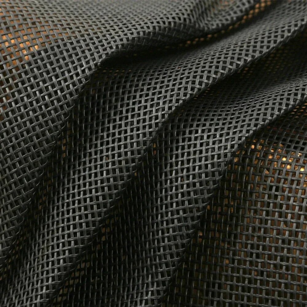 ПВХ сетчатая ткань для мебели 50/100/150 см Черный, 100X50CM, Black