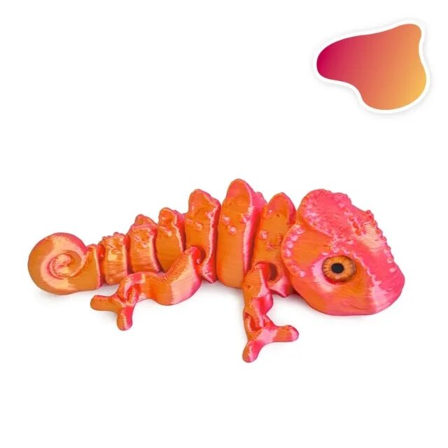 Фигурки хамелеоны RPXBGUCKARHG пластик 1 шт Silk Red Gold