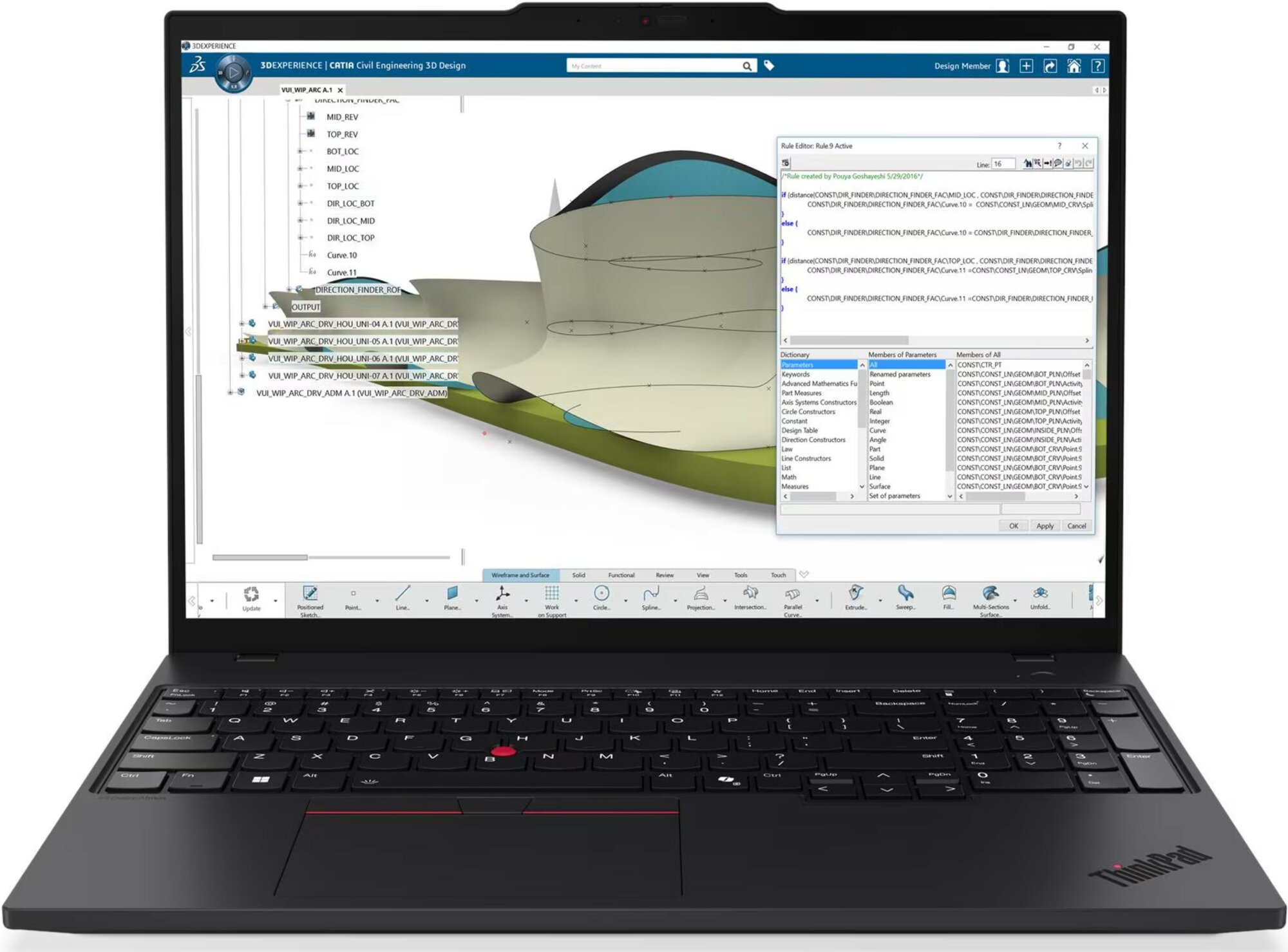 Ноутбук Lenovo ThinkPad P16s Gen 4 21QSS16N00 (AMD Ryzen AI 7 2000 MHz (350)/32768Mb/1024 Gb SSD/16"/3840x2400/Нет (Без ОС))