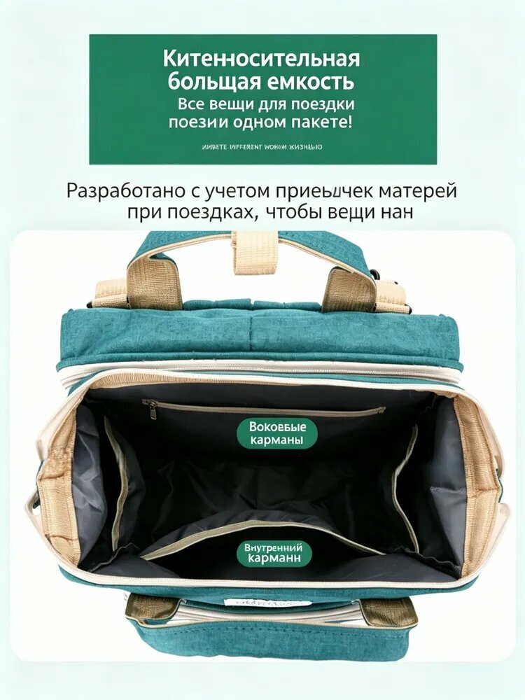 Рюкзак-кроватка, детский, для мам, с автономным питанием, стильный дизайн, премиум — фото 1