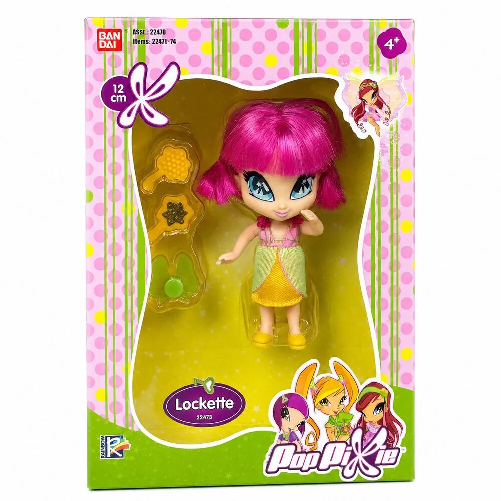 Кукла PopPixie Lockette 12 см Bandai, Winx Club, коллекционная мини-кукла в коробке