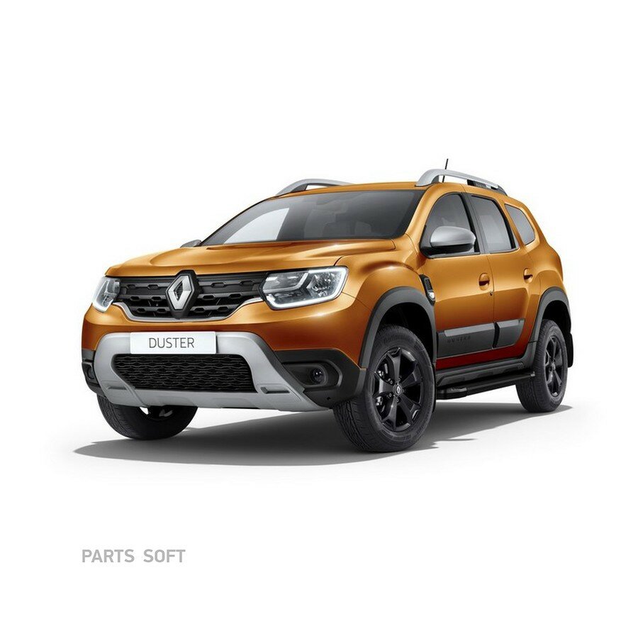 Пороги Black Nissan Terrano 14-Renault Duster 11- от официального дистрибьютора, RIVAL, артикул F173ALB47013