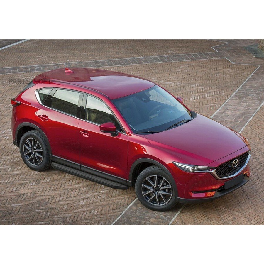 Пороги Premium-Black Mazda CX-5 II 17-, 173 см, al от официального дистрибьютора, RIVAL, артикул A173ALB38021