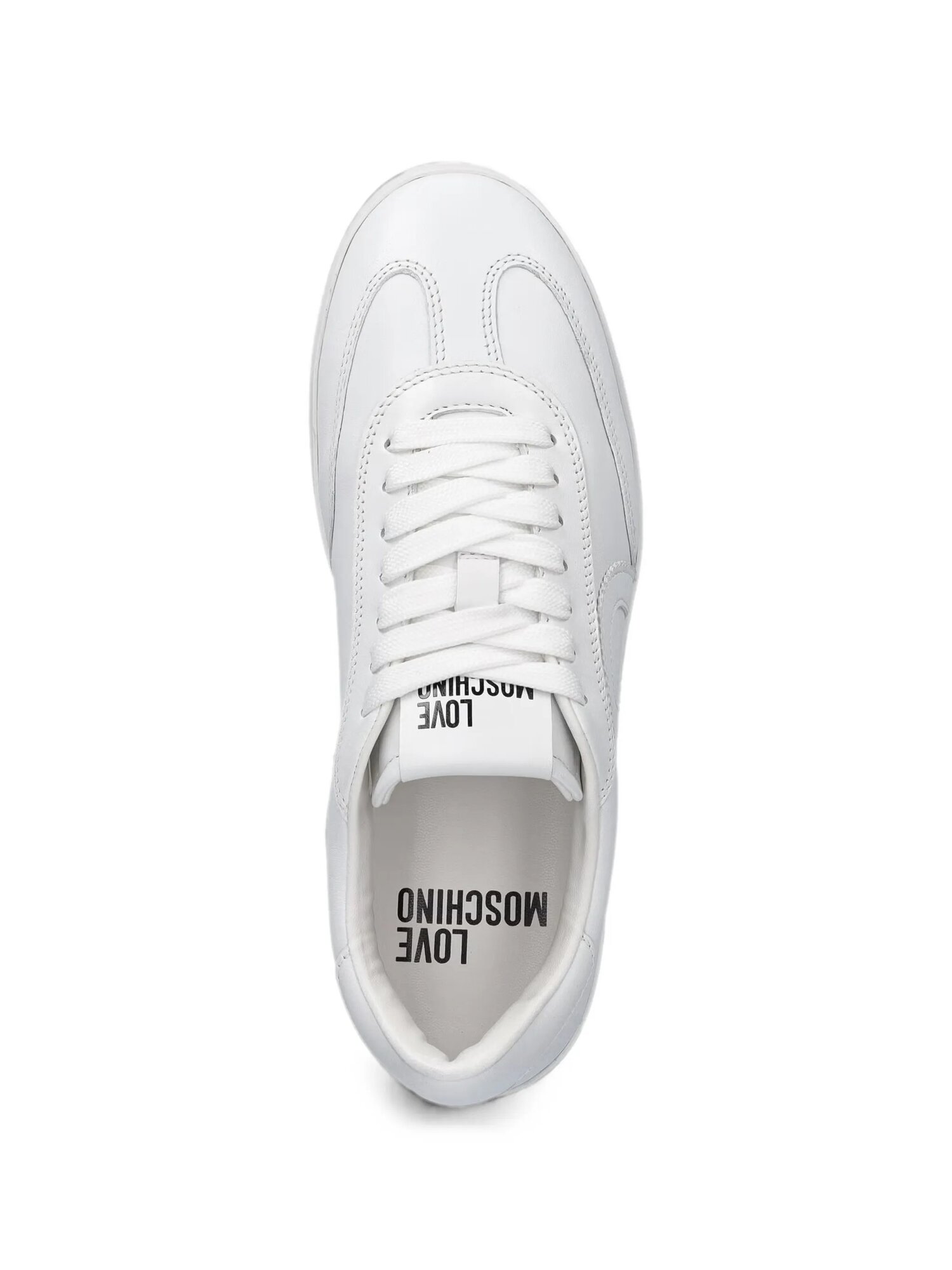 Кроссовки LOVE MOSCHINO Heart-patch sneakers, размер 36, бежевый/белый — фото 1