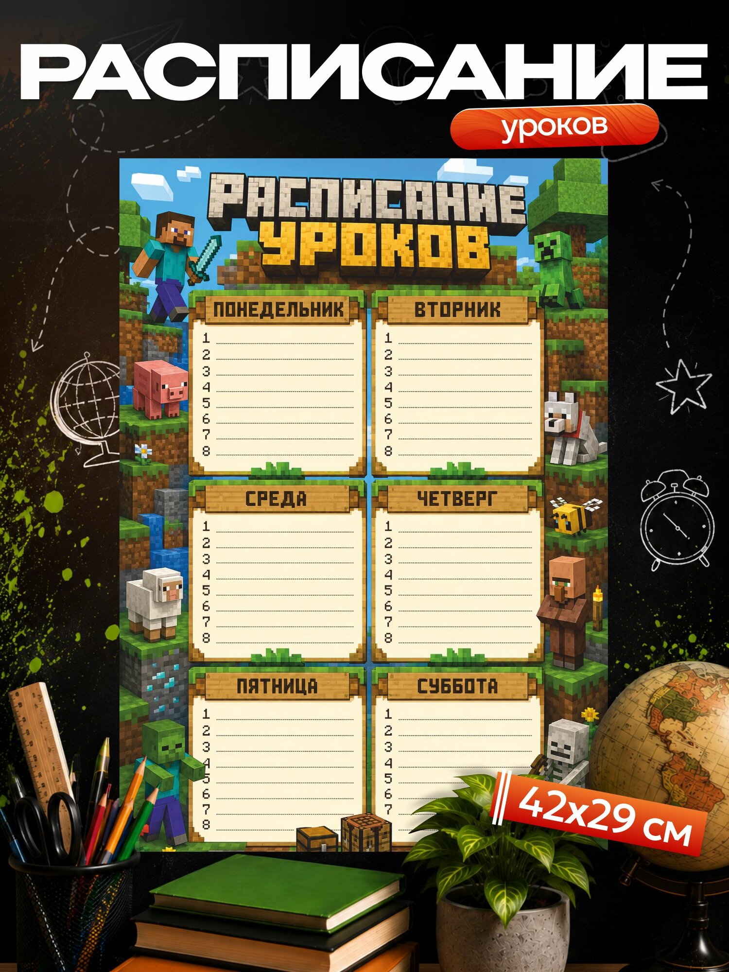 Расписание уроков Minecraft