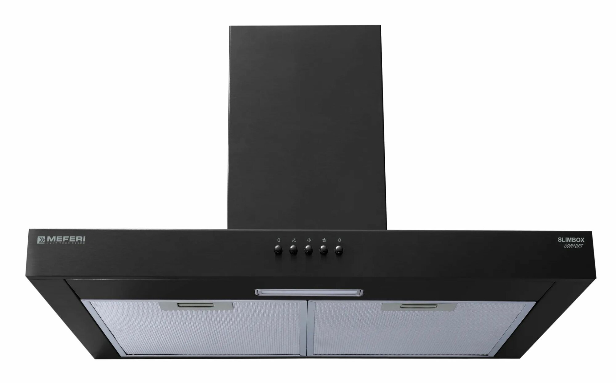 Т-образная пристенная вытяжка Meferi SLIMBOX60BK LIGHT