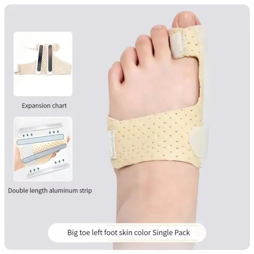 Корректор бурсита стопы, черный, металл, нейлон Beige Left