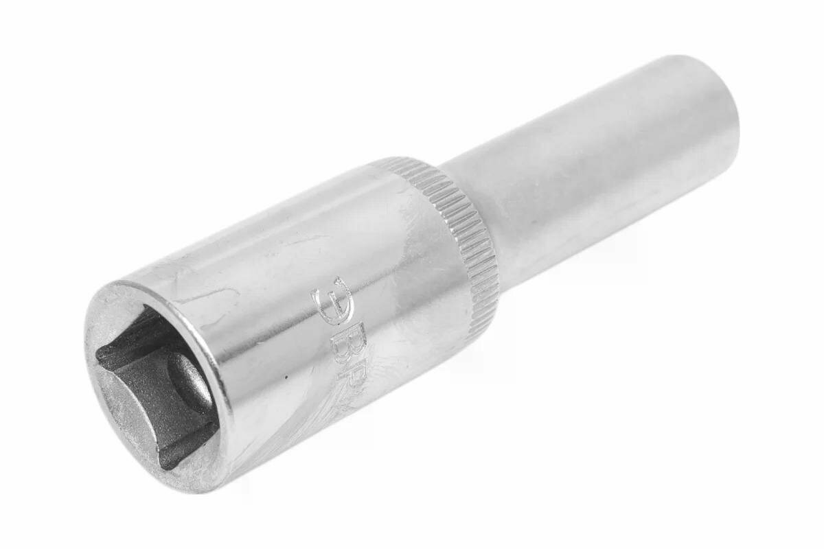 Головка торцевая 8мм 1/2" 6-гранная глубокая L80мм (с держателем) эврика ER-91501H