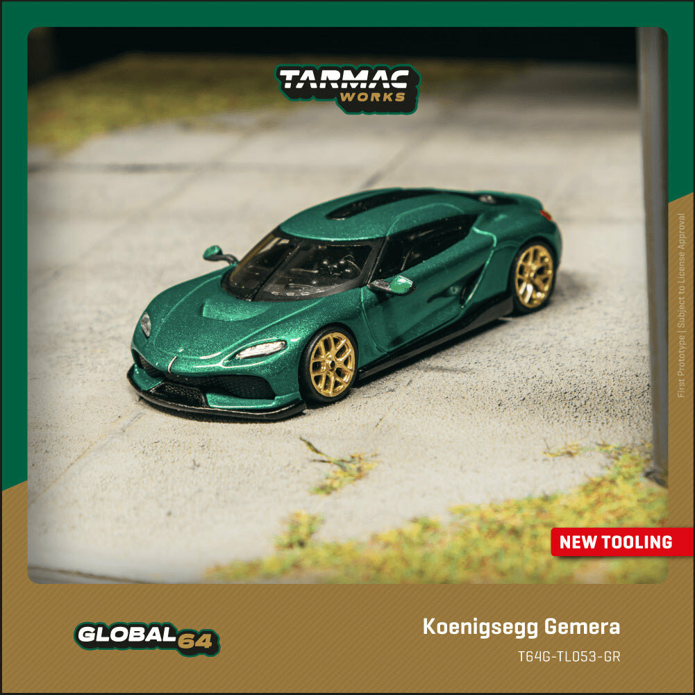 Коллекционная машинка Tarmac Works 1:64 Koenigsegg Gemera Green