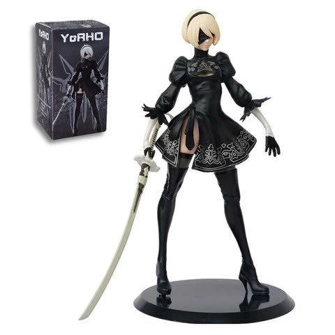 3D-фигурка YoRHO (2B из NieR: Automata) с мечом, черная, для интерьера, подарок на день рождения — фото 1