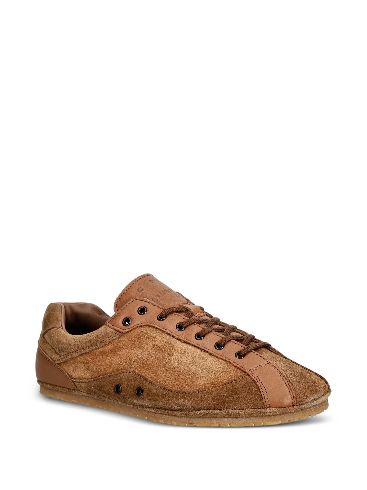 Кроссовки Copenhagen Suede leather-panelled sneakers, размер 38, коричневый/серый/оранжевый — фото 1