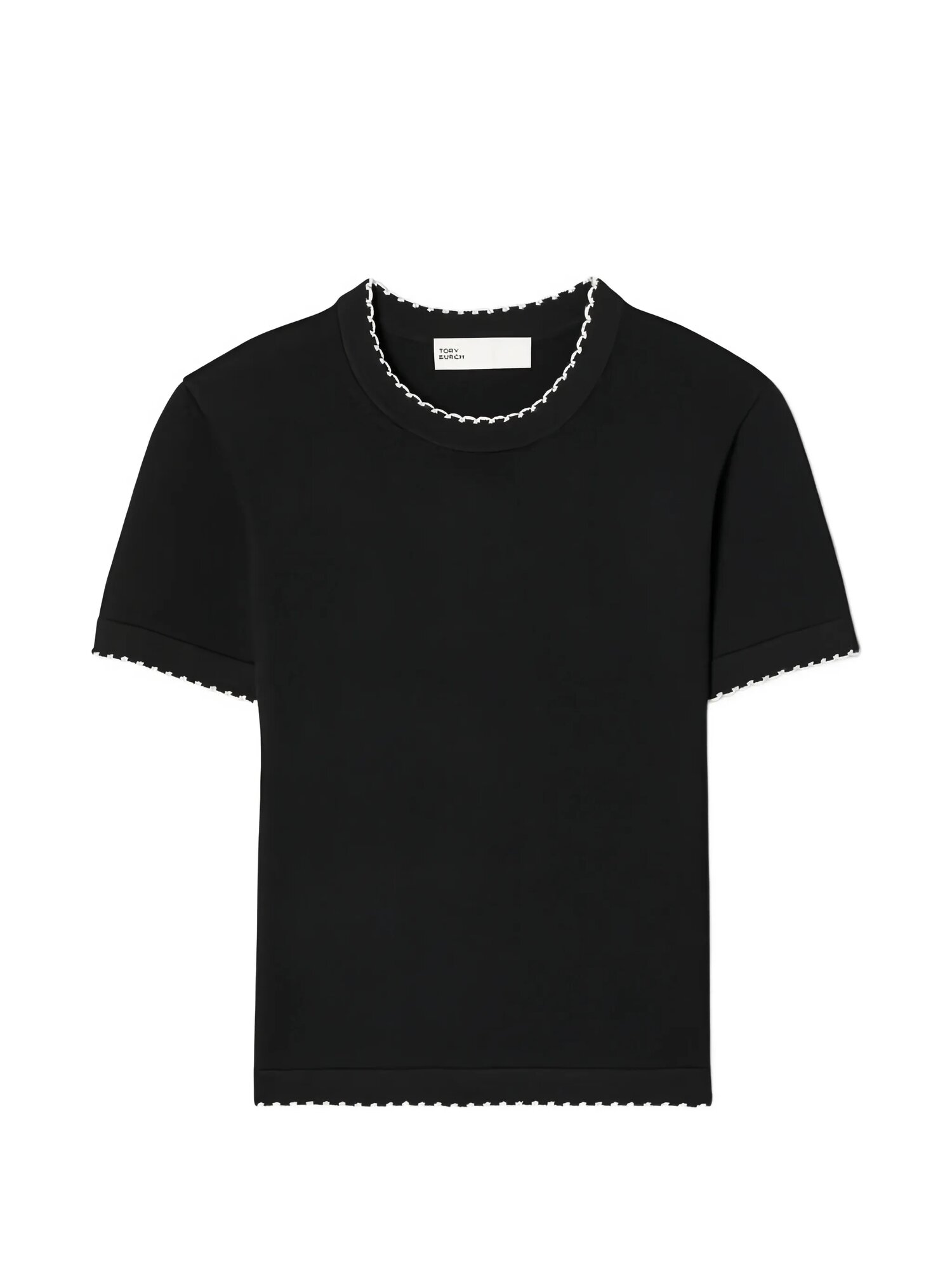 Топ Scalloped-trim knitted top