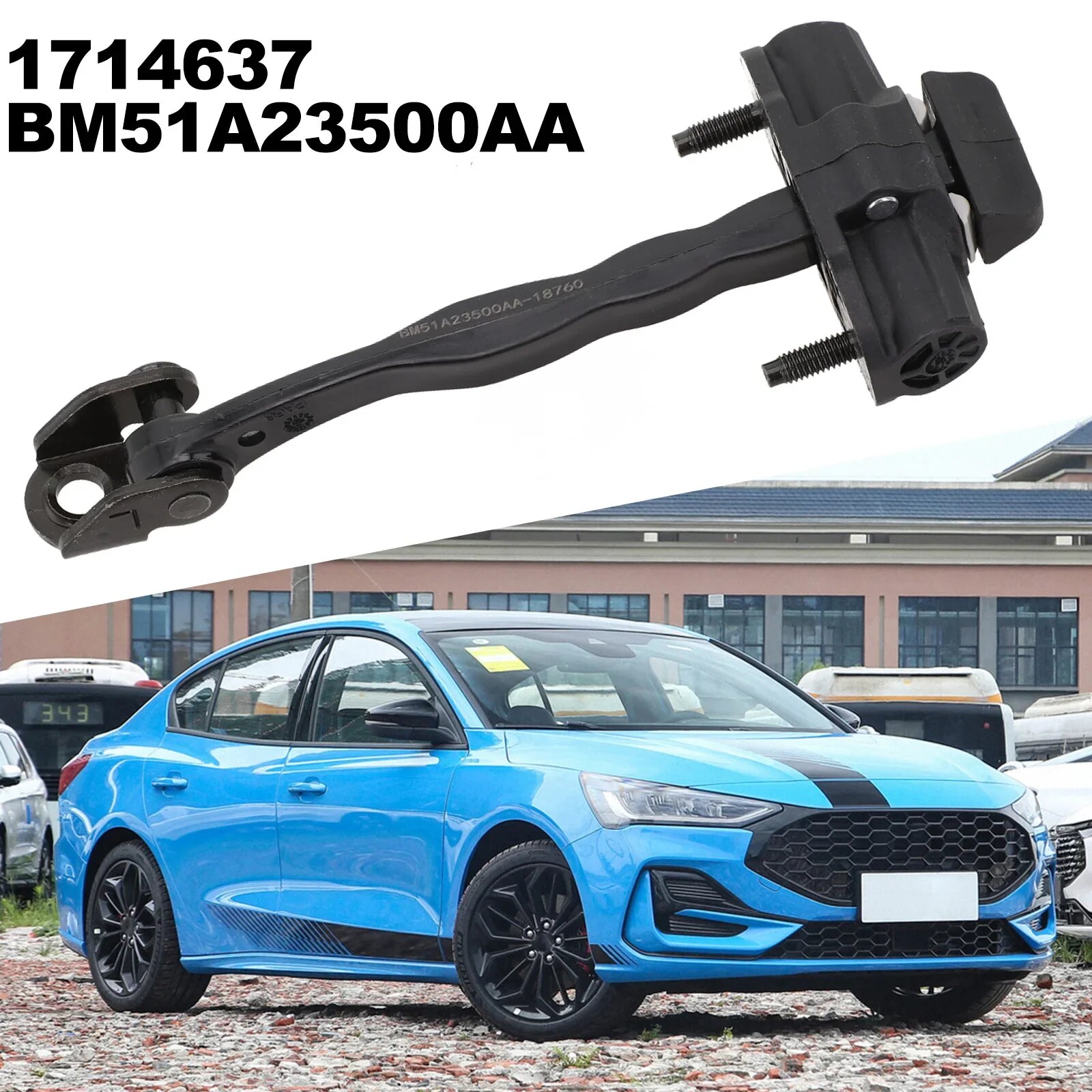 Ограничитель открывания двери левый/правый для Ford Focus 2012+ 1714637 BM51A23500AA, черный ABS, внутренняя запасная часть