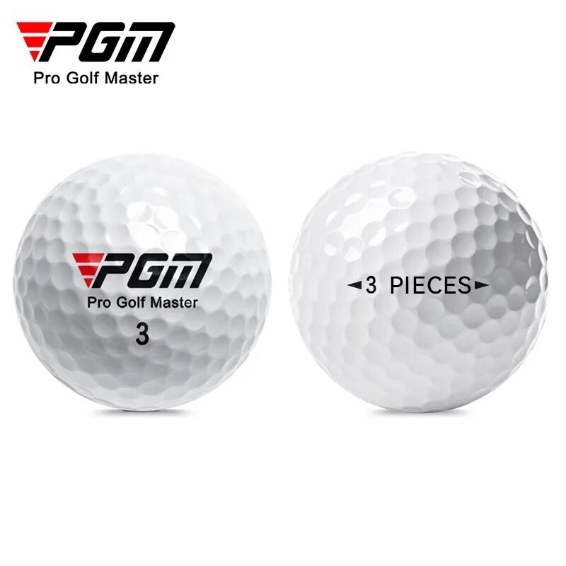PGM Pro Golf Master Мяч для гольфа, 3 слоя, 5 шт, белый, 42.6 мм, 44 г, 392 отверстия — фото 1