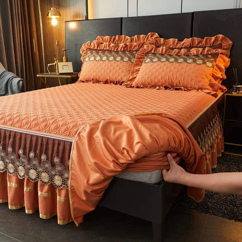 Life Elegance Эмма Оранжевый 200x220см Двухв одном Бельевой Накидка и Пододеяльник Одна