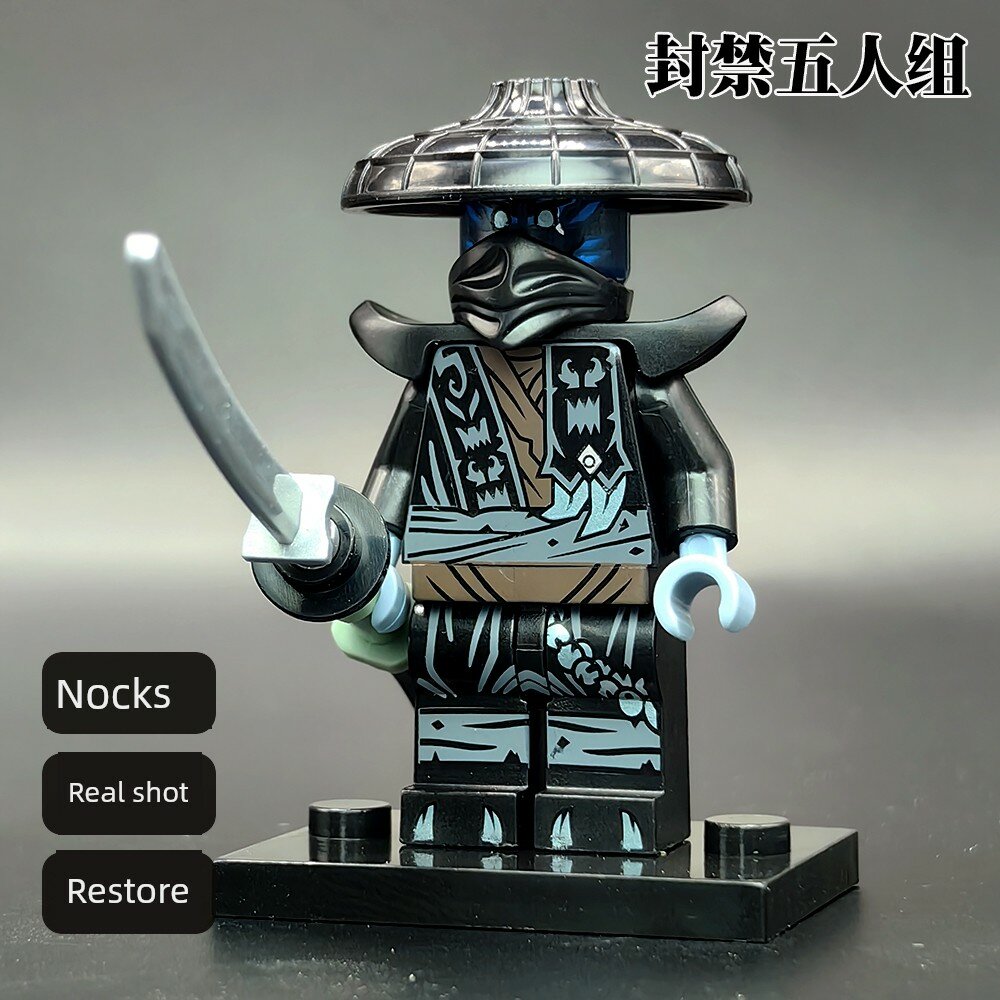 Ninjago сезон 19 Запретные пятеро Нокс фигурка с оружием и подставкой высококачественный пластиковый конструктор