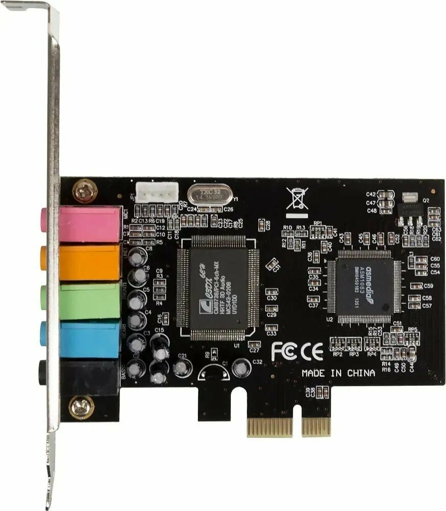 Звуковая Карта PCI-E C-media ASIA PCIE 8738 6C, 5.1, Oem