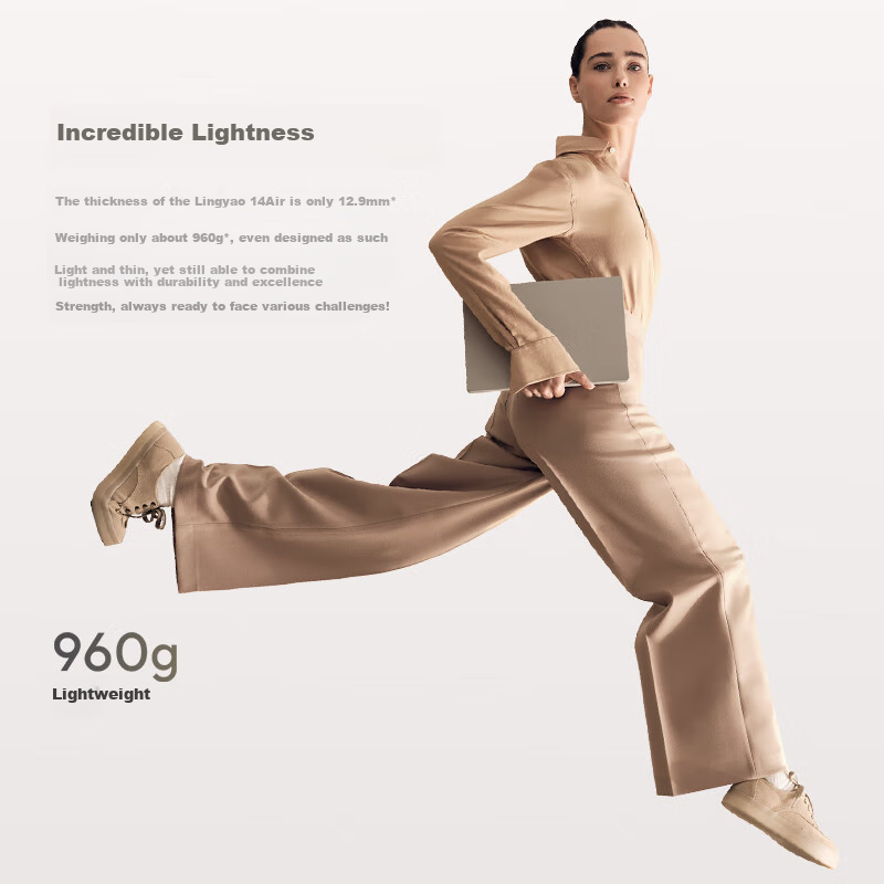 ASUS Lingyao14 Air с процессором Snapdragon X, 2.8K 120 Гц OLED, тонкий AI ноутбук 32ГБ 1ТБ серый Цвет：Каменный серый
