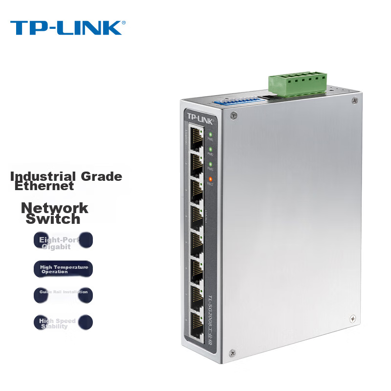 TP-LINK 8-портовый промышленный коммутатор Gigabit с облаком управления Цвет：8-портовый Gigabit | Управление через