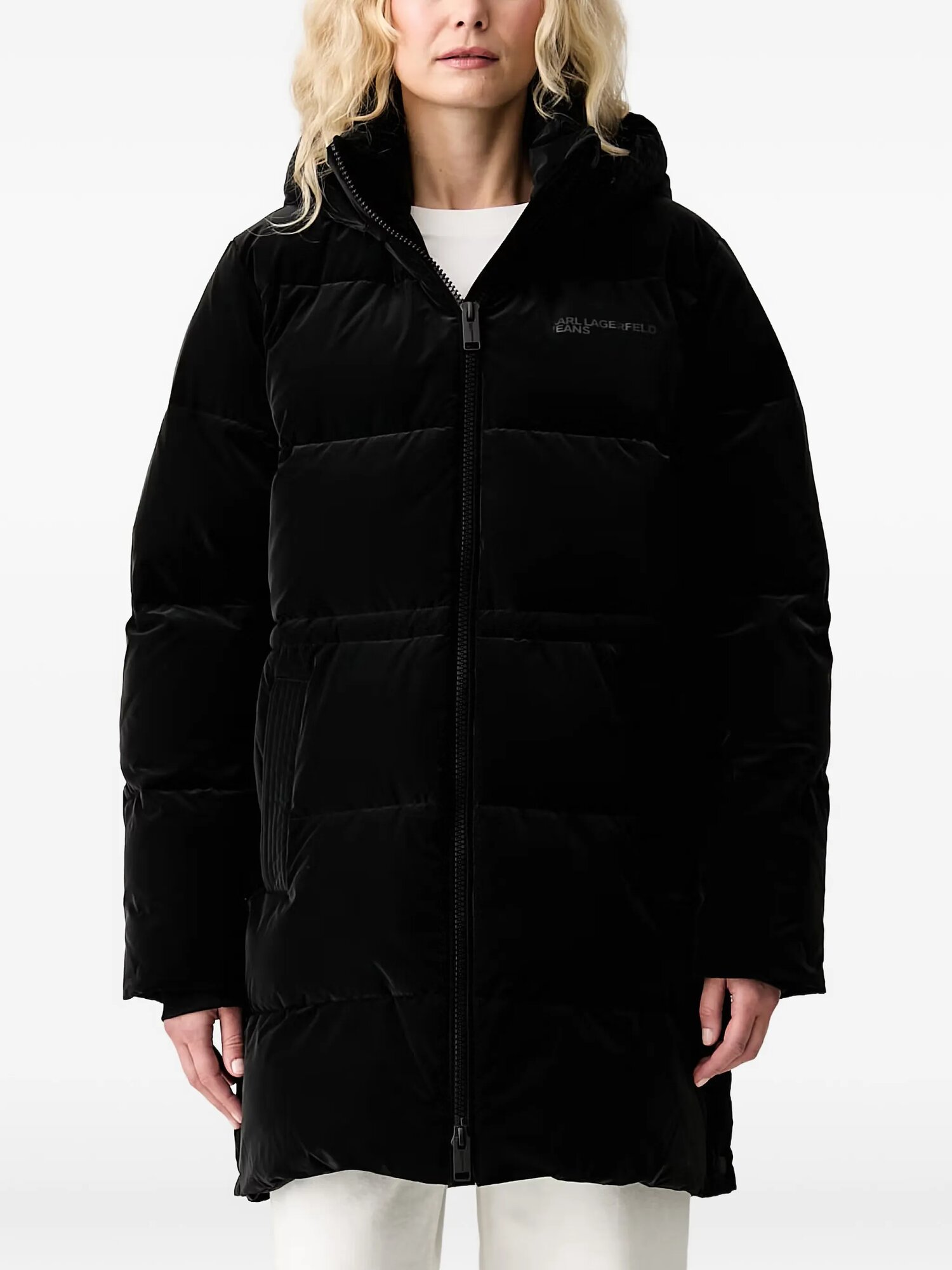 Пальто Quilted zip-up coat