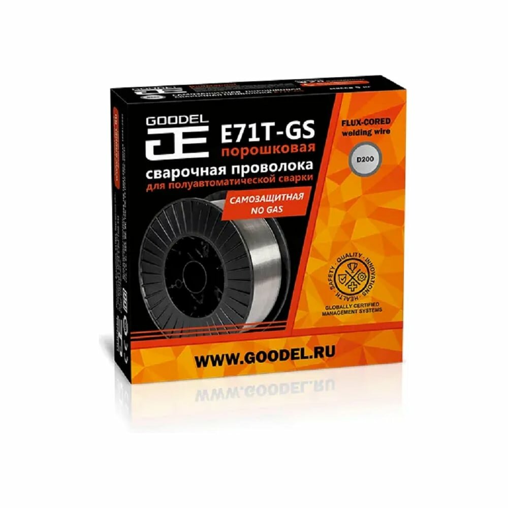 Проволока сварочная порошковая GOODELE71TGS 1.0 мм по 1 кг в катушке 71TD10010J