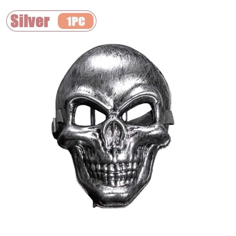 Маска Призрака со Скелетом Серый, Silver-1PC