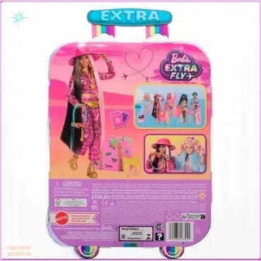 Кукла Barbie Extra Fly, Темно-розовый, ABS пластик, 30 см — фото 1