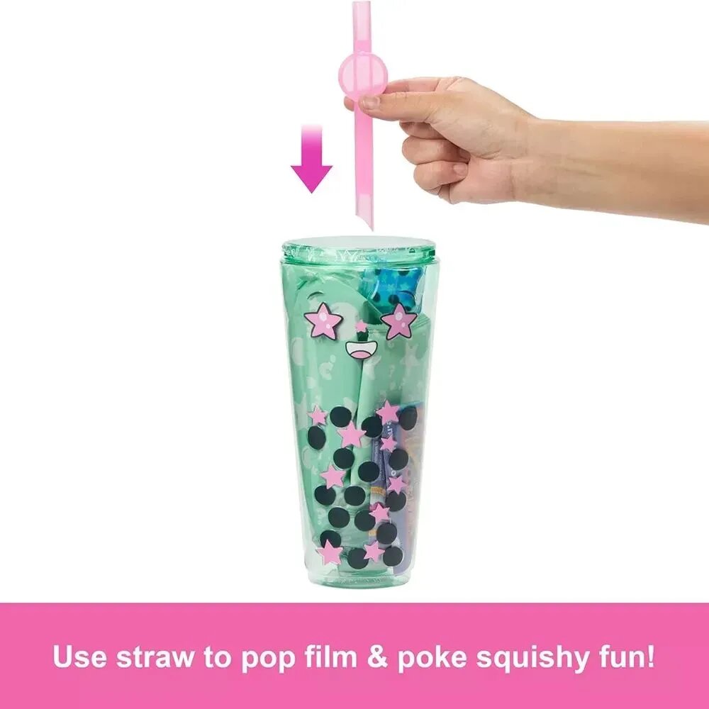 Кукла Barbie Pop Reveal Boba Tea, высотой 30 см, бирюзовая, с аксессуарами, 8 сюрпризов — фото 1