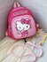 Рюкзак детский Hello Kitty для девочек, розовый/белый, 22 см, повседневный, дело...