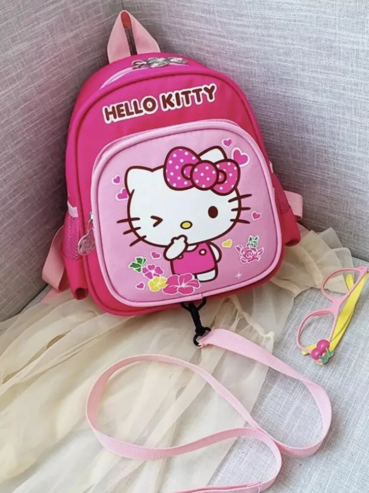 Рюкзак детский Hello Kitty для девочек, розовый/белый, 22 см, повседневный, деловой