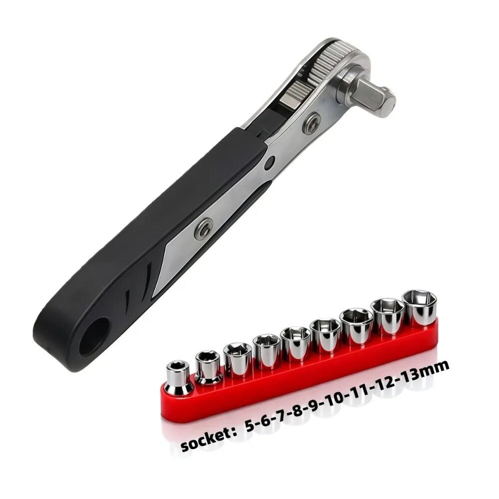 Набор ключей с головками 5-13 мм, 1/4"