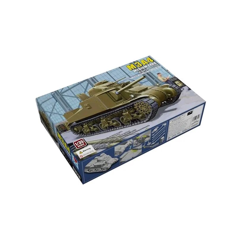 Trumpeter 63518 1/35 Сборная модель американского среднего танка M3A4 Второй мировой войны, хаки, ABS пластик