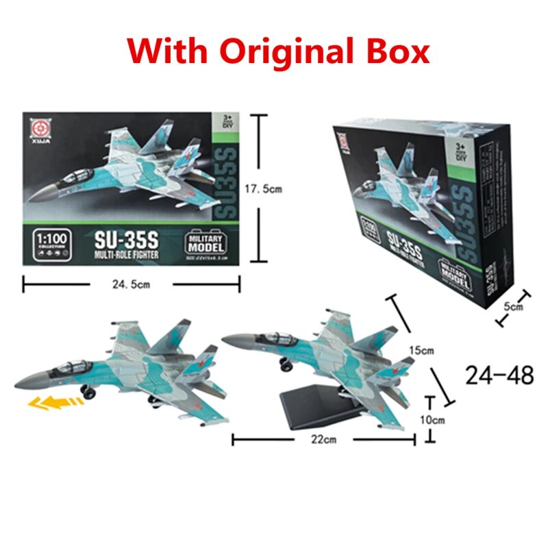 Конструктор SU-35S 1:100, цвет NO.24-48 (WITH BOX)