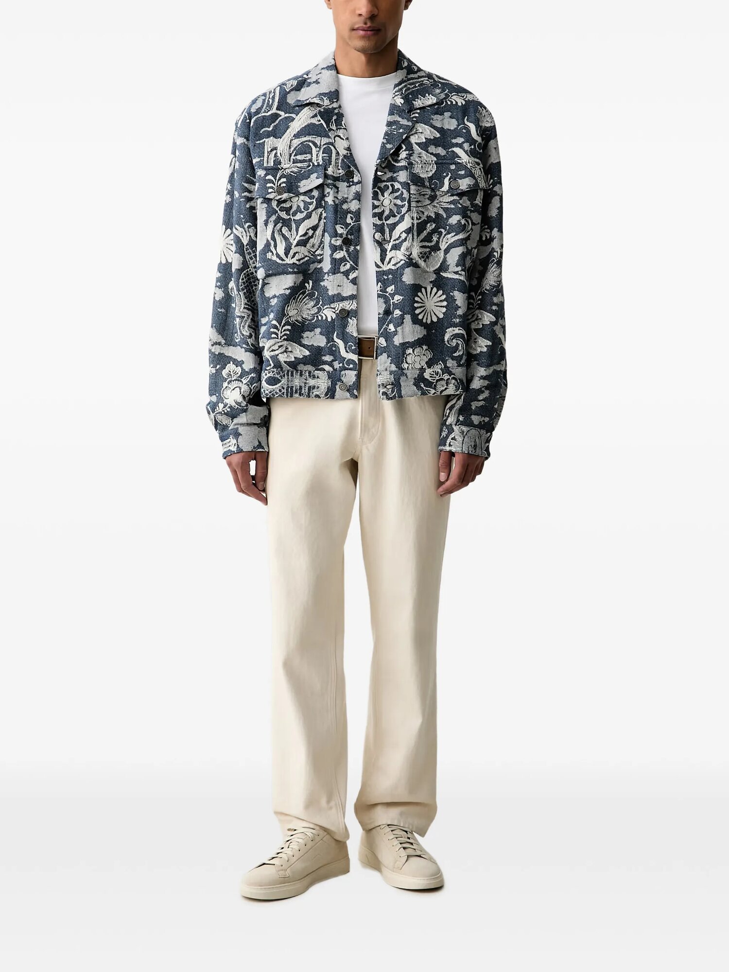 Куртка SCOTCH & SODA Jacquard-patterned button-up jacket, размер 48 — фото 1