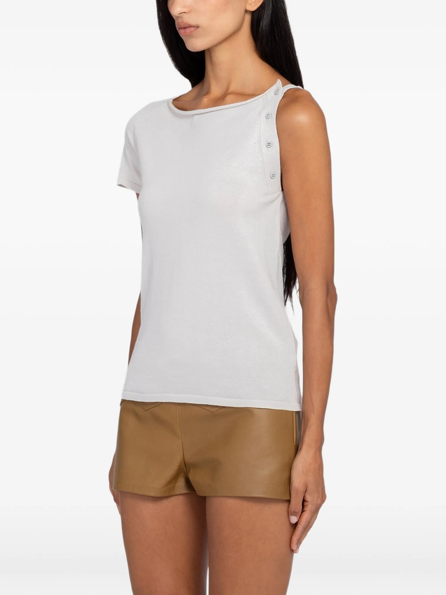 Топ paloma - wool Asymmetric button-detail top, размер 34 — фото 1