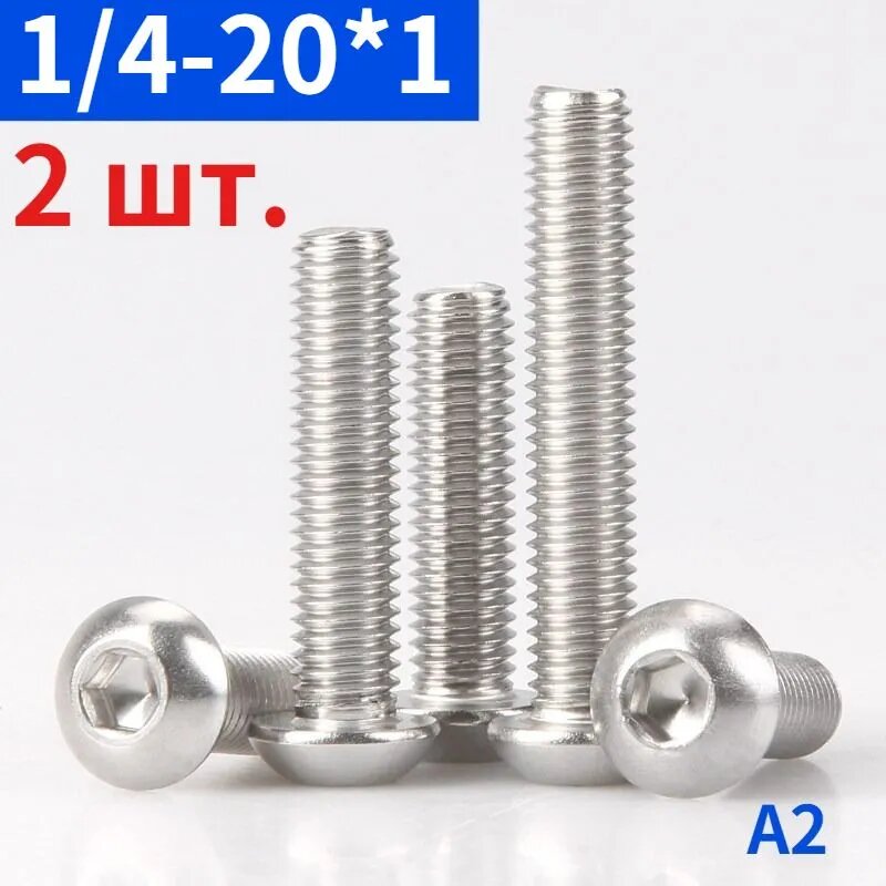 Винт M6 x 6 x 25 мм, головка: Полукруглая, 2 шт.