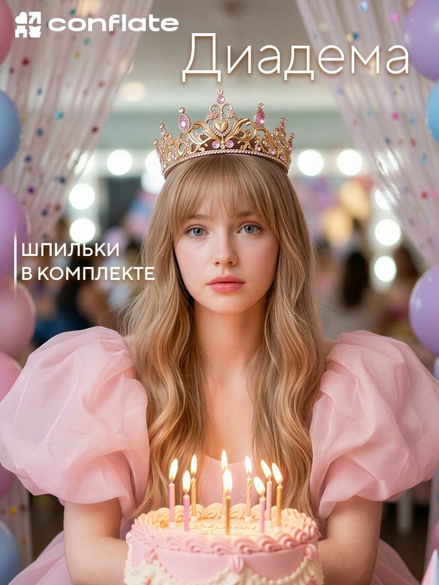 Корона на голову, диадема женская, Conflate
