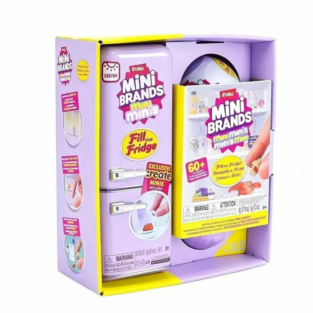 Мини-холодильник toy blind box set игровой домик маленький мини-холодильник minibrands креативный игрушечный мяч