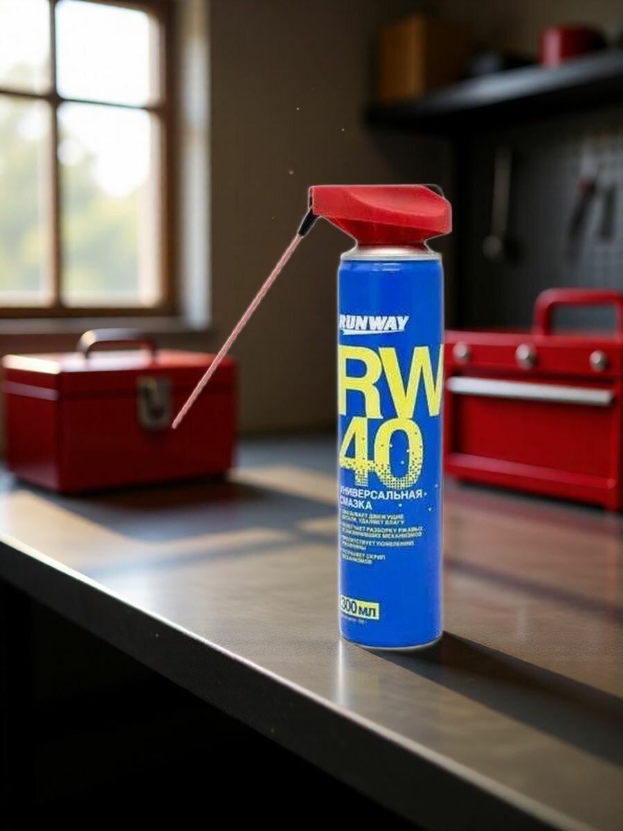 Смазка проникающая 300мл аэрозоль RW-40 (аналог WD-40) универсальная