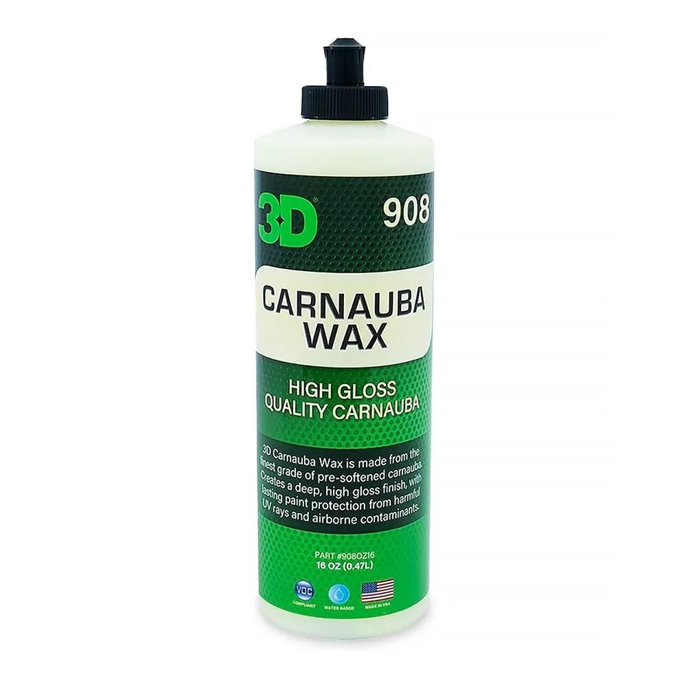 Воск с карнаубой 908 CARNAUBA WAX 3D (473мл)