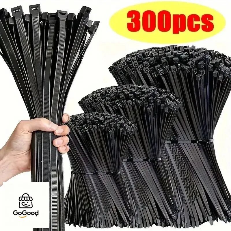 Хомут 25мм x 100, 150, 200мм до 200мм, 250 шт, ABS пластик