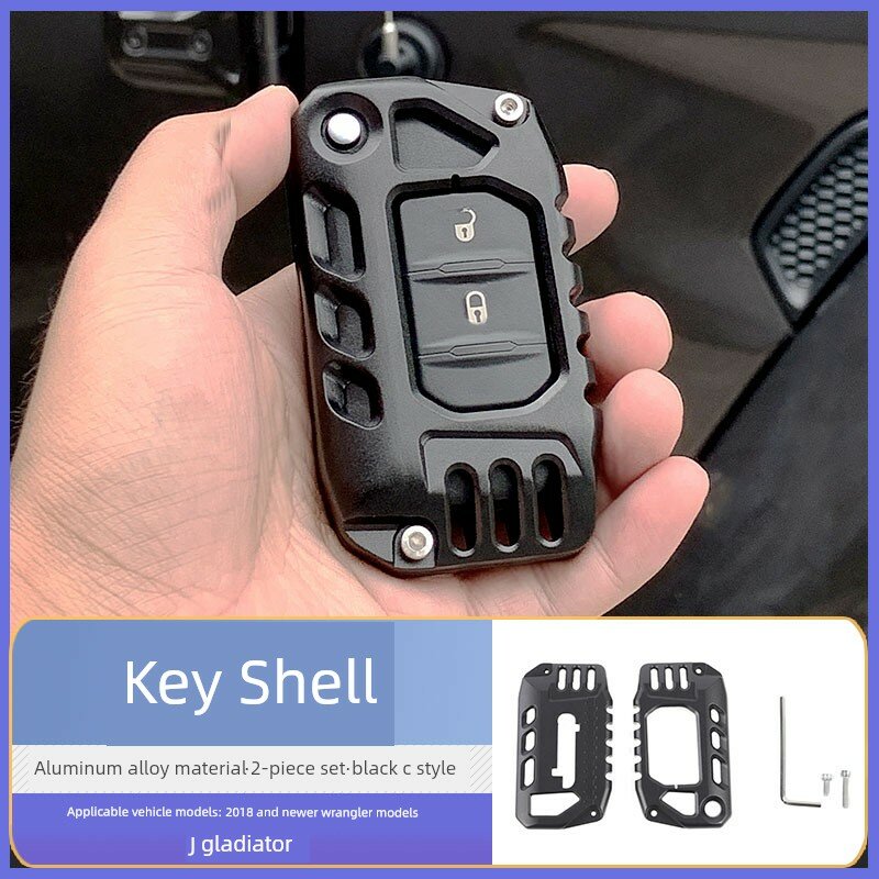 Резиновый чехол-защитник для ключей для 2018+ Jeep Wrangler JL - Черный стиль В